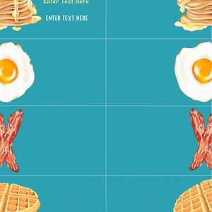 Editable Breakfast Insert Cards, Breakfast Thank You Tag, Insert Card ...