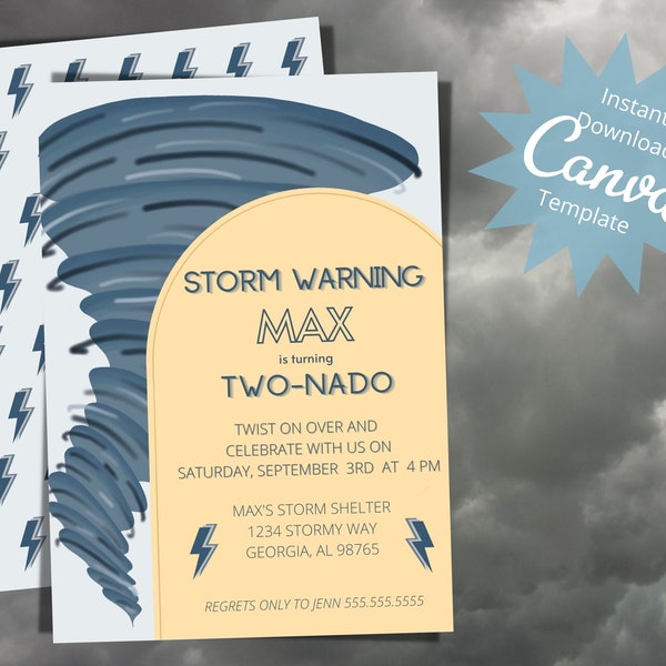 Storm Chaser Invitation - Etsy