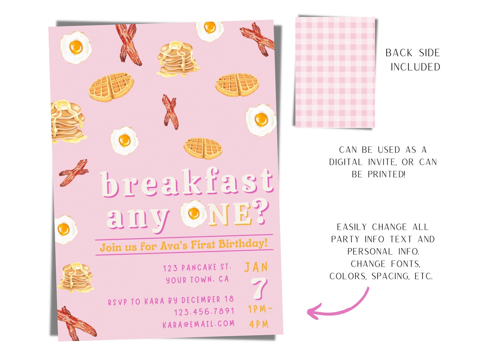 Editable First Birthday Invitation Breakfast Anyone - Etsy Editable First Birthday Invitation Breakfast Anyone - Etsy