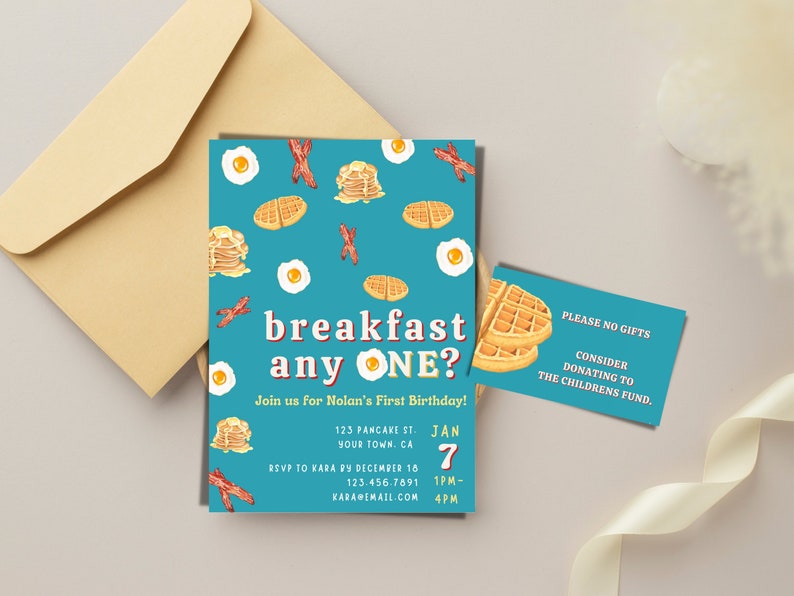 Editable Breakfast Insert Cards, Breakfast Thank You Tag, Insert Card ...