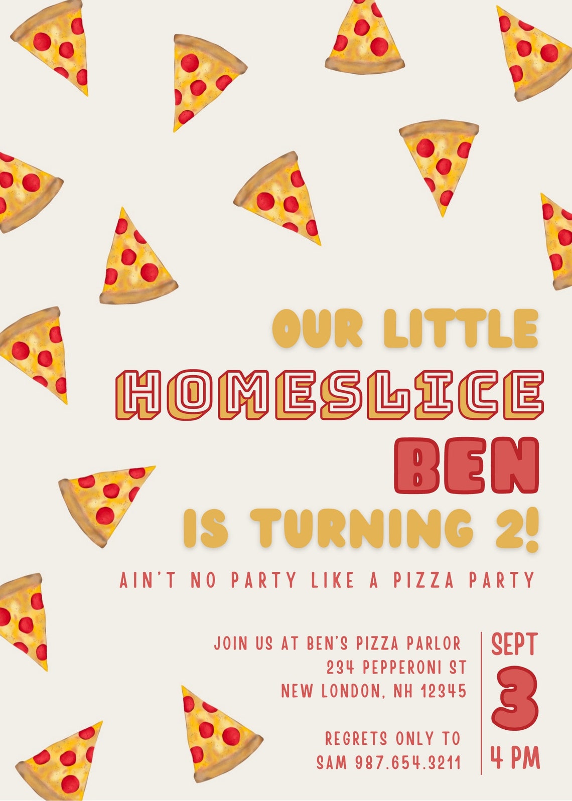 Editable Pizza Party Invitation Customizable Kids Birthday - Etsy
