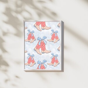 Seamless Patriotic Coquette Bow and Boots Pattern | 4th of July ...