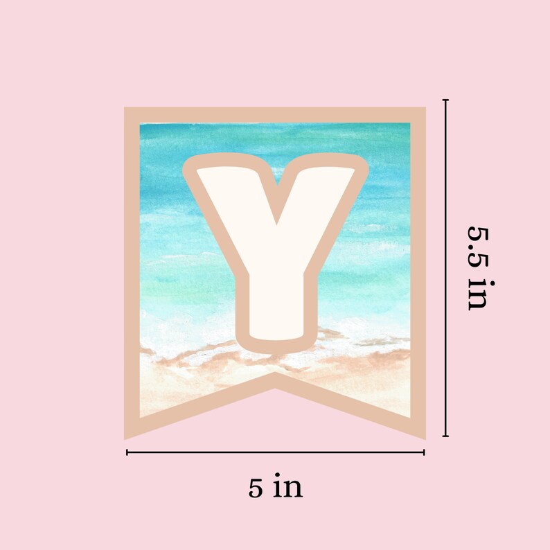 Printable Coastal Father's Day Banner Beach-themed 'happy Father's Day ...