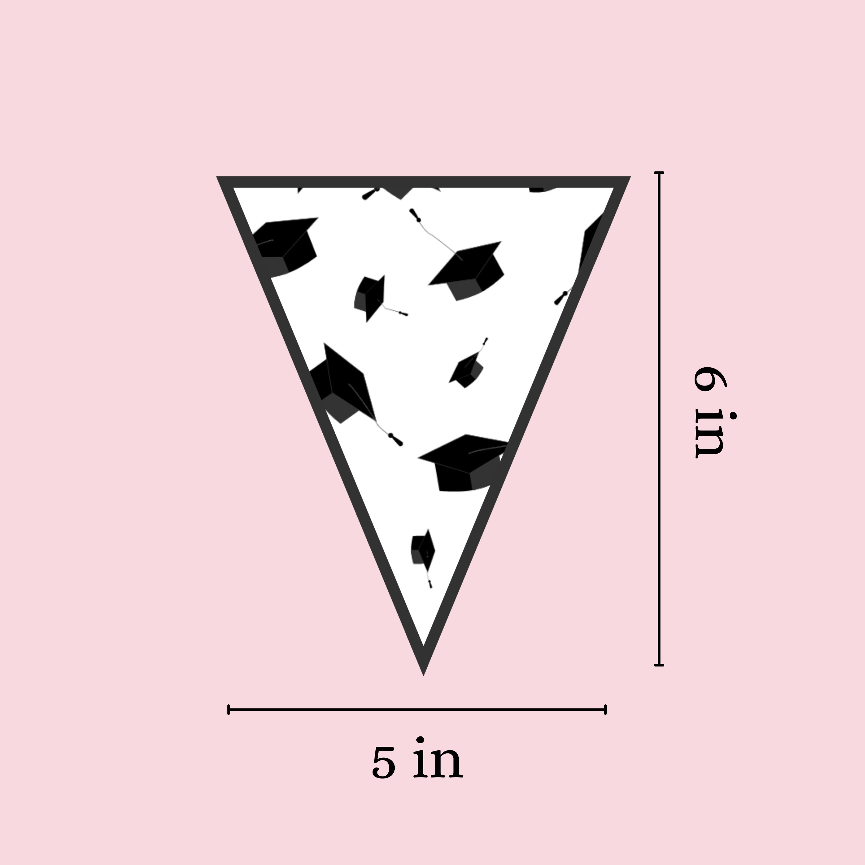 Printable Graduation Hat Banner Black and White, Graduation Party ...