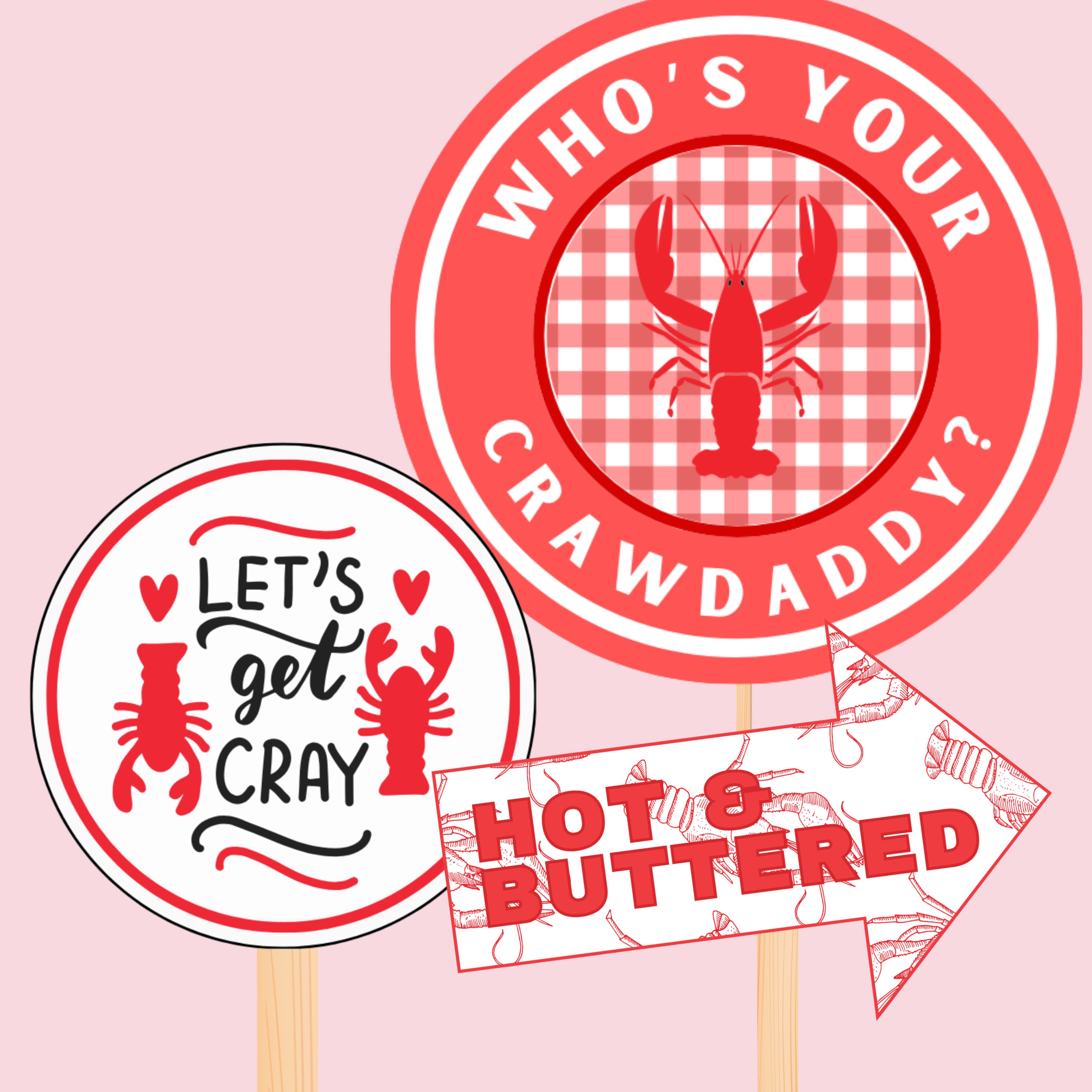 Printable Crawfish Boil Photo Props, Signs Fun Photo Booth Signs ...