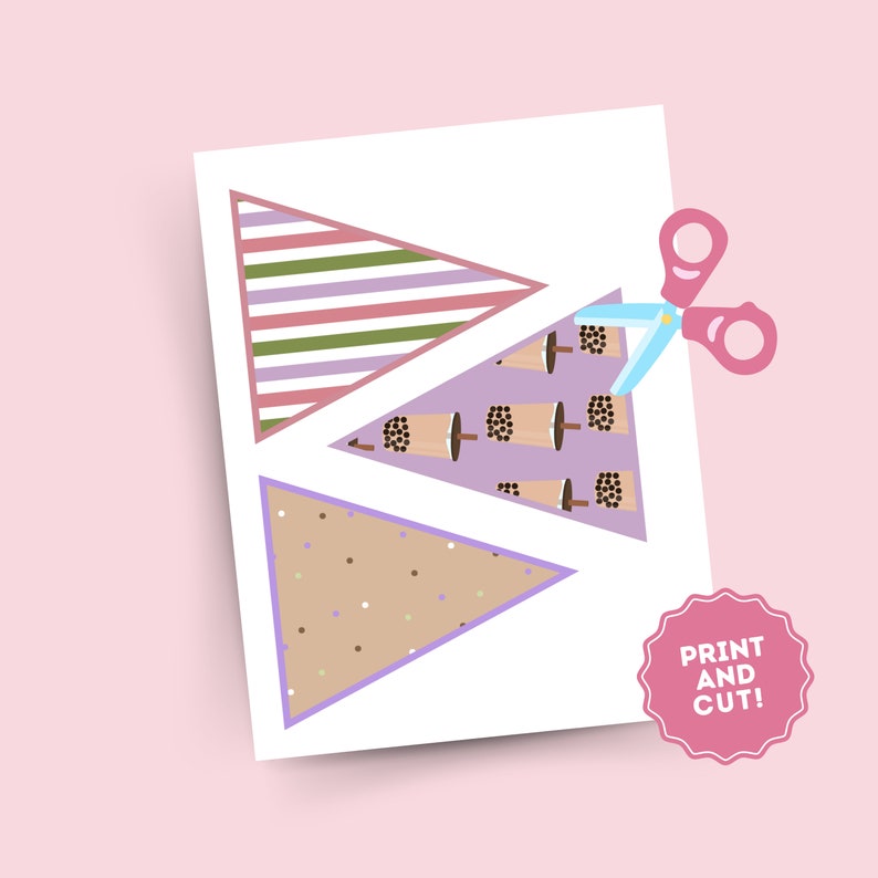 Printable Boba Tea Themed Banner Instant Download Decorations for Boba ...