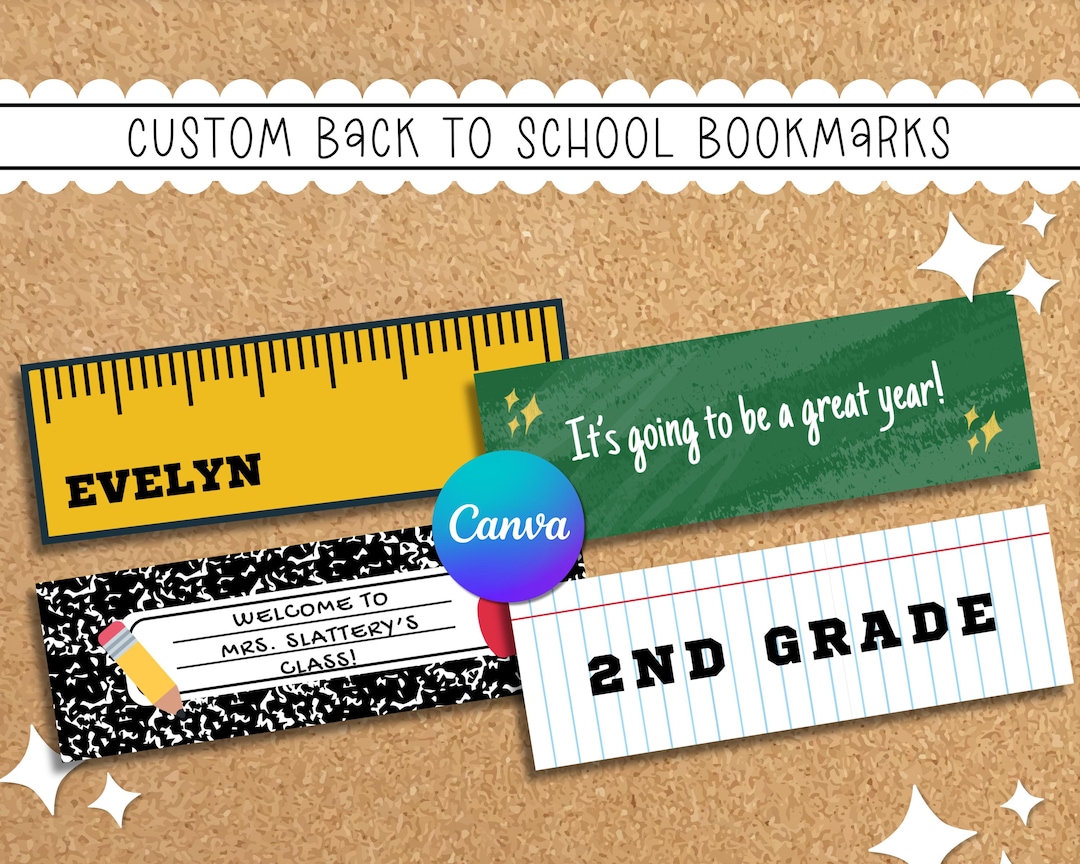 Custom Back to School Bookmarks for Students | Custom Gifts, Activities ...