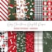 Dog Christmas Digital Paper, Instant Download and Print Puppy Christmas ...
