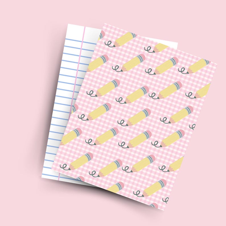 Seamless Pastel School Digital Paper Bundle Printable Paper Back to ...