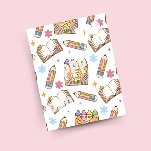 Seamless Vibrant Groovy School Pattern | Flowers, Colorful, Girly ...
