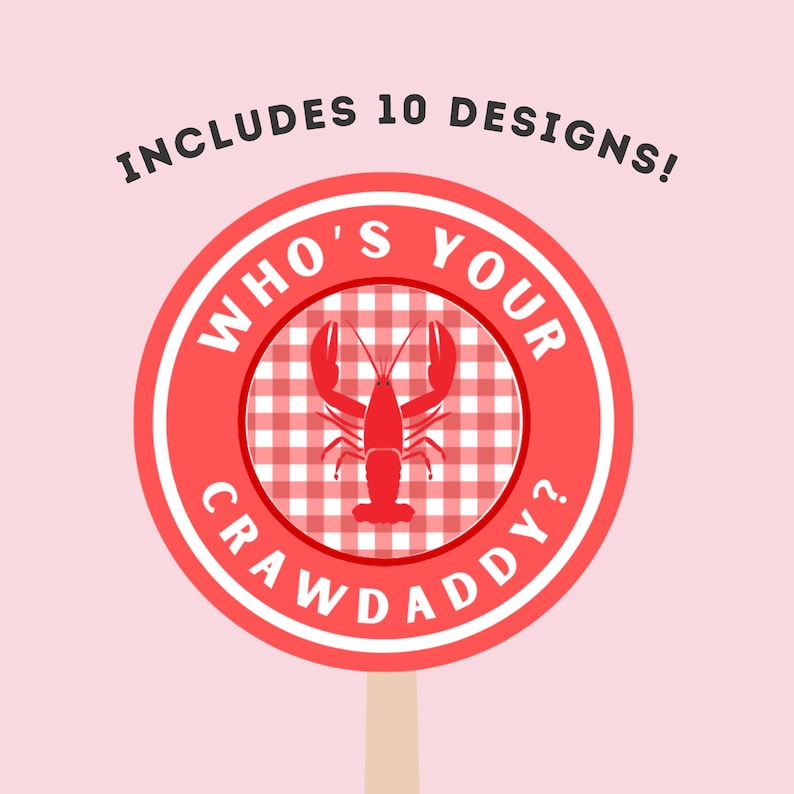 Printable Crawfish Boil Photo Props, Signs Fun Photo Booth Signs ...