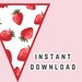 Printable Strawberry Banner Berry Sweet, Berry First Birthday Party ...