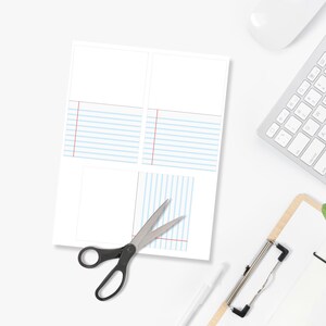 Printable School Themed Food and Name, Table Cards | Notebook Paper ...