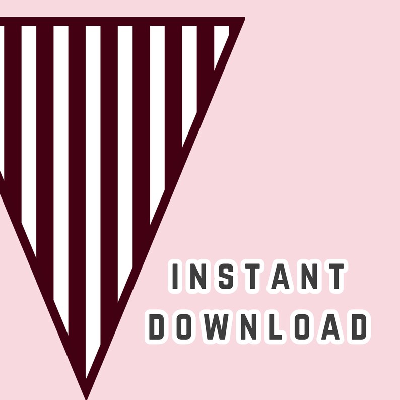 Printable Maroon Party Banner Perfect for University Football Game Day ...