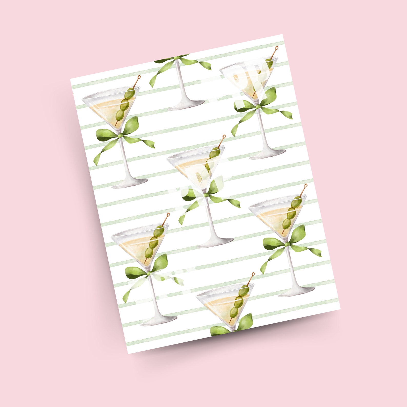 Seamless Digital Download Dirty Martini Pattern Instant Download ...