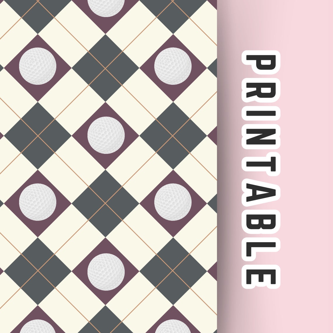 Golf Themed Digital Paper Bundle Instant Download Golfing Seamless ...