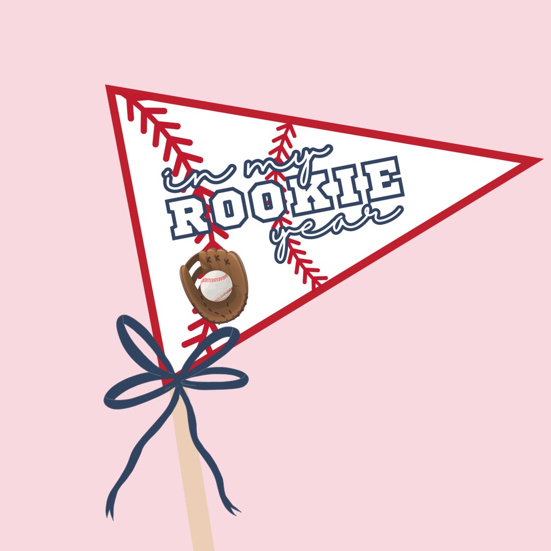 Printable Rookie Year Cake Topper, Banner, High Chair | 1st Baseball ...