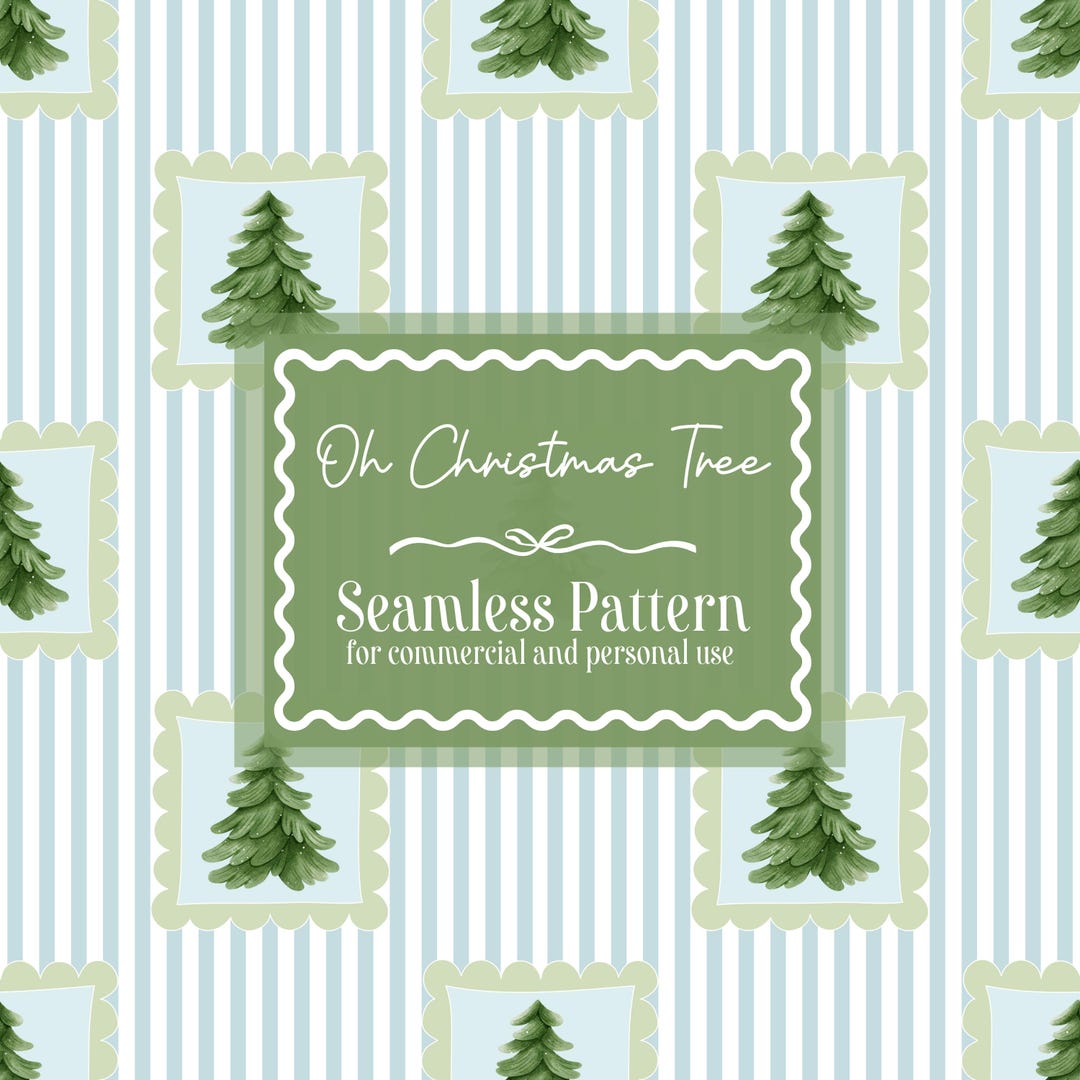Seamless Watercolor Christmas Tree Pattern | Digital Paper for Custom ...