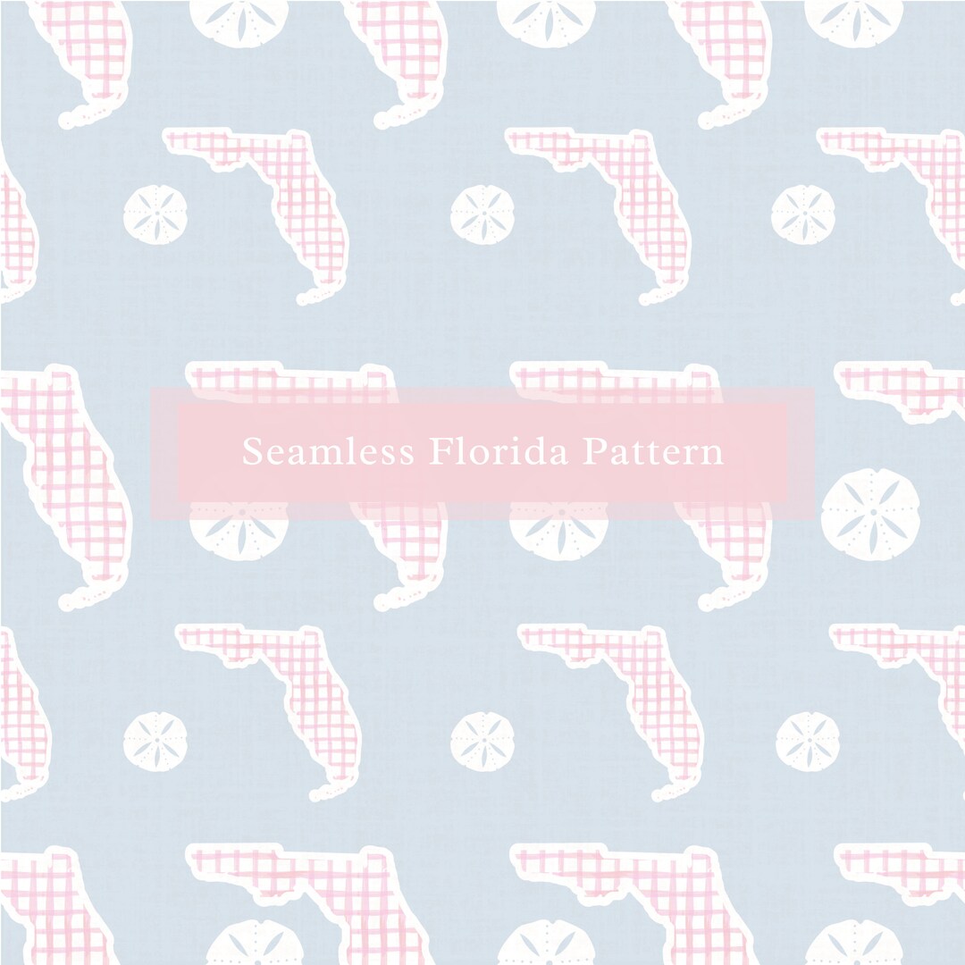 Seamless Florida Pattern, PNG | Instant Download Digital Paper ...