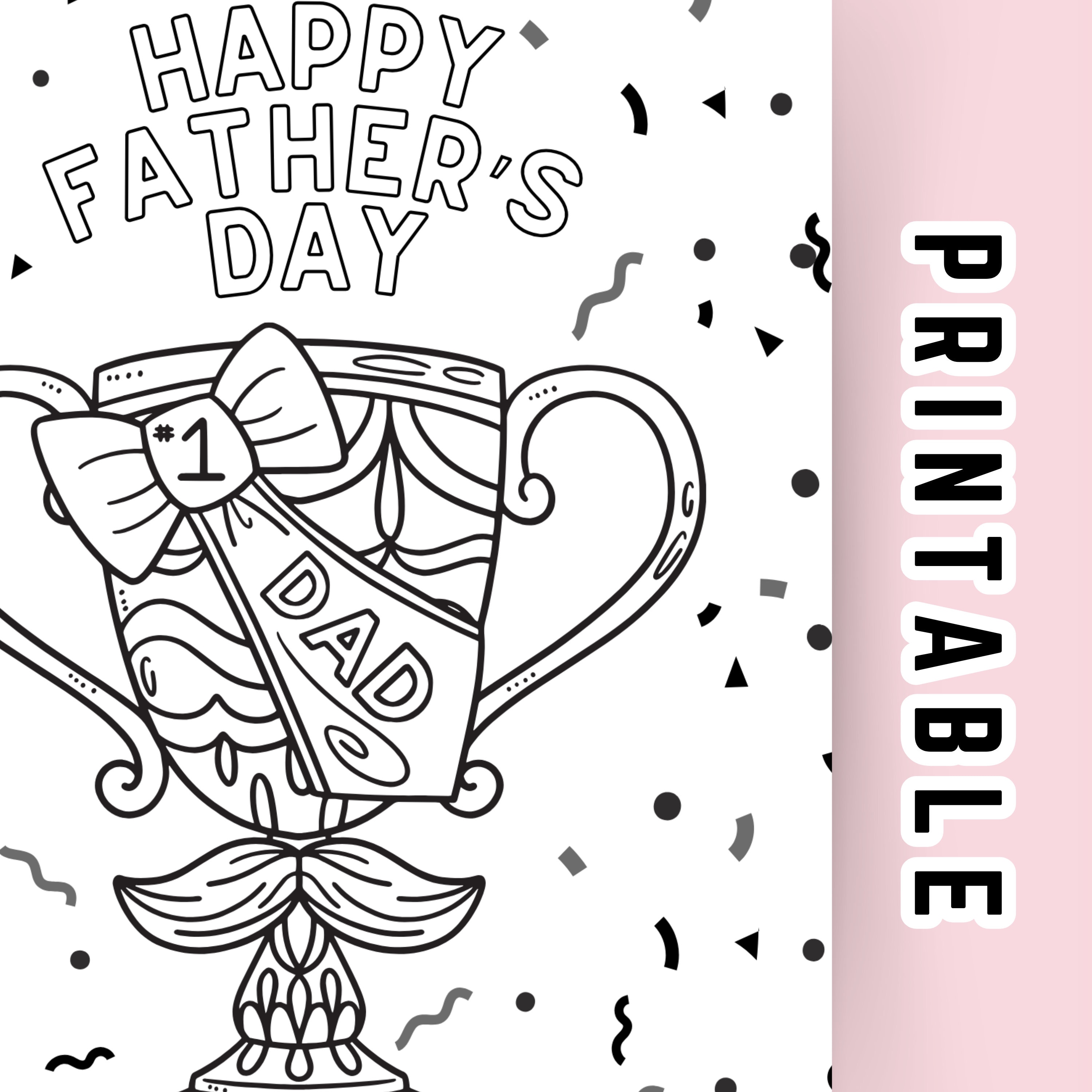 Printable Father's Day Activity Sheets for Kids Instant Download Crafts ...
