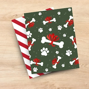 Dog Christmas Digital Paper, Instant Download and Print | Puppy ...