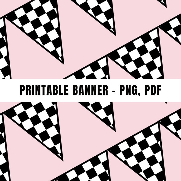 Checkered Banner - Etsy