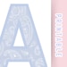 Printable Coastal Bulletin Board Letters | Scallops, Blue Gingham ...
