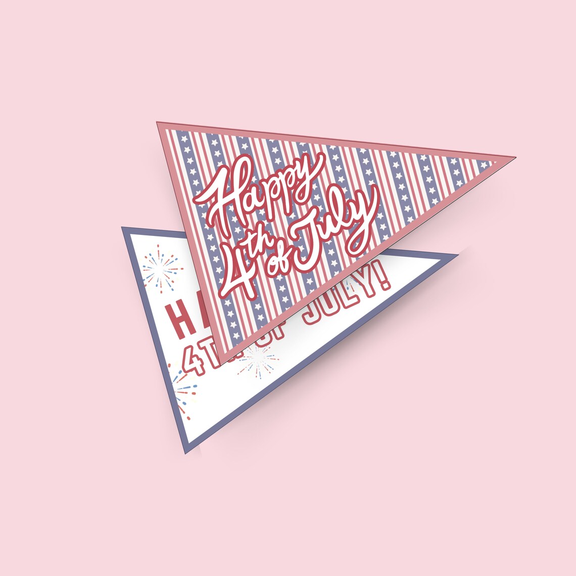 Printable Fourth of July Pennants | Instant Download 4th of July Party ...
