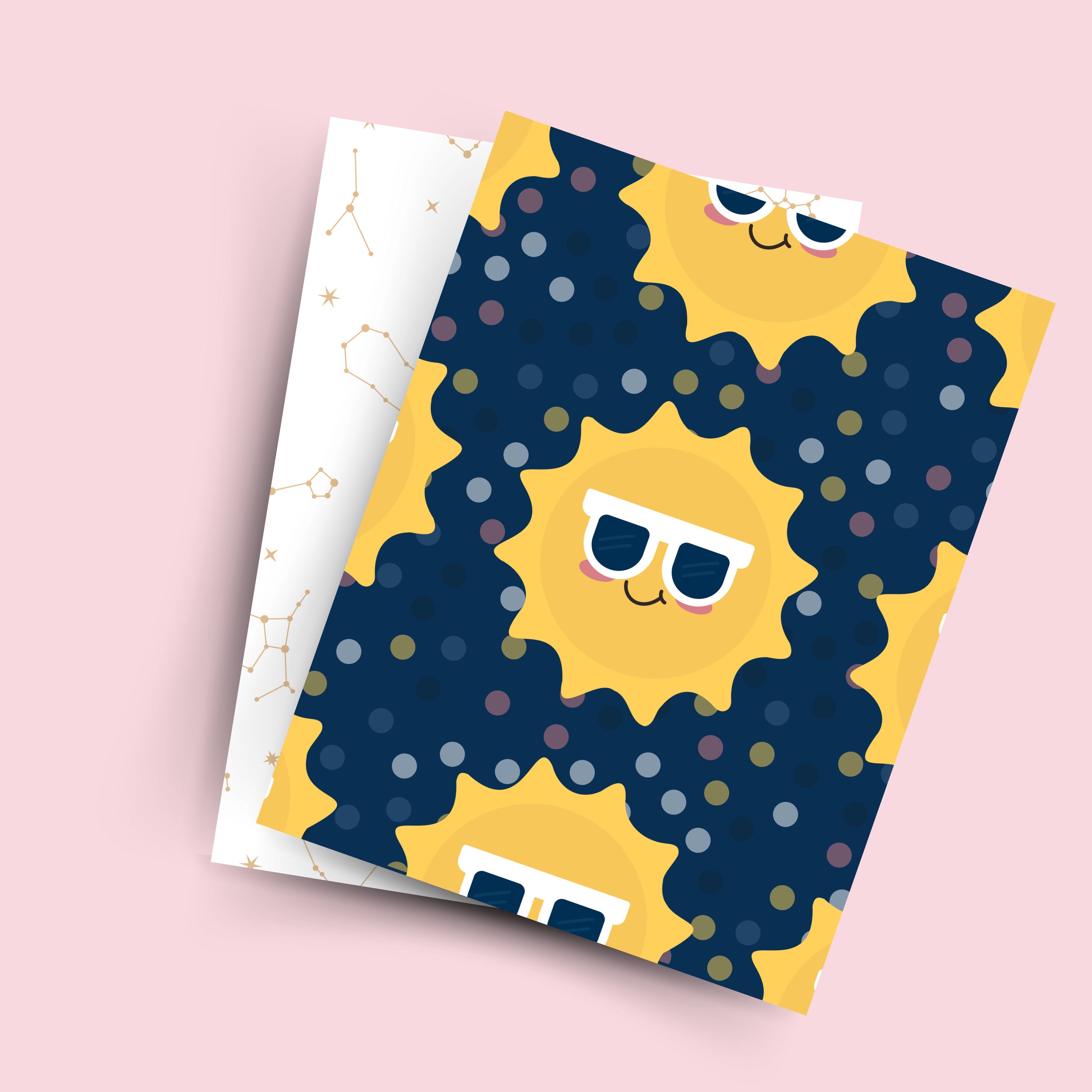 Solar Eclipse Digital Paper Bundle Total Solar Eclipse Seamless ...