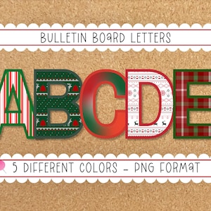 Printable Christmas Bulletin Board Letters for School, Classroom ...