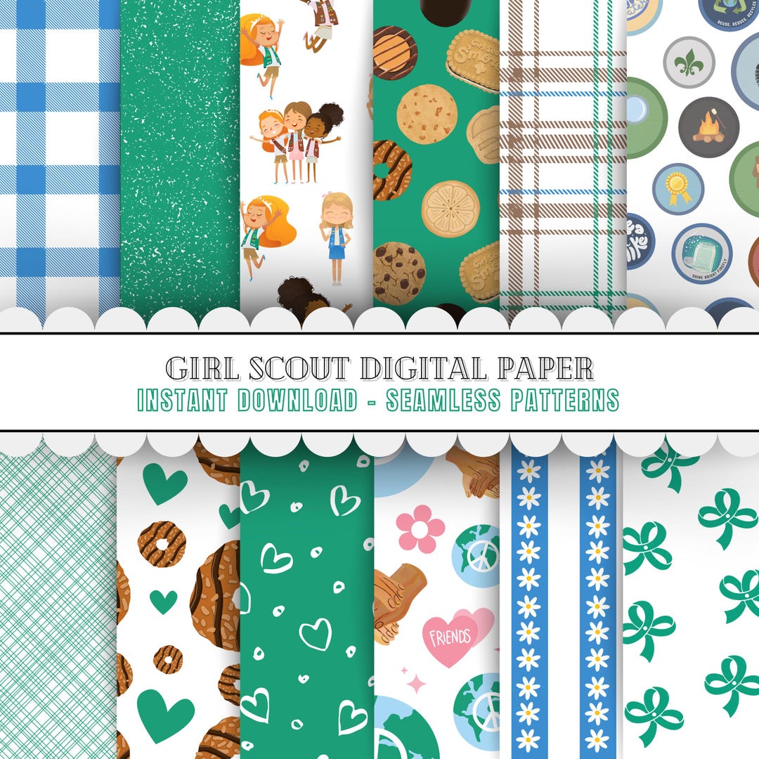 Scout Digital Paper, Instant Download | Daisy, Brownie, Junior, Cadette ...
