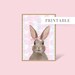 Instant Download Easter Bunny Rabbit Wall Decor for Girls Room or ...