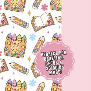 Seamless Vibrant Groovy School Pattern | Flowers, Colorful, Girly ...