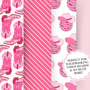 Seamless Disco Cowgirl Digital Paper Bundle | Instant Download and ...