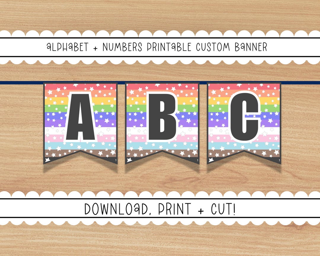 Printable Pride Month Rainbow Banner, LGBTQ | Custom Party Decorations ...