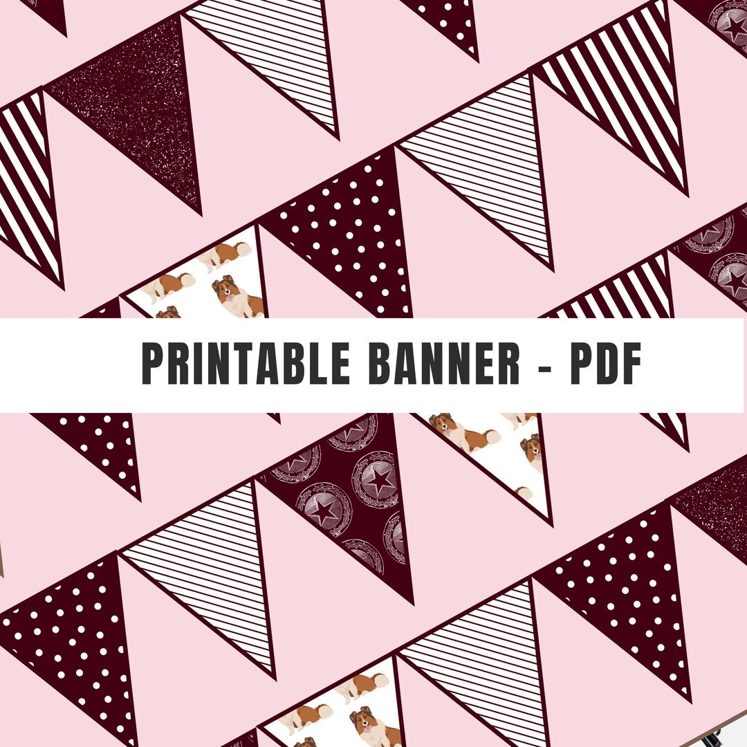 Printable Maroon Party Banner | Perfect for University Football Game ...