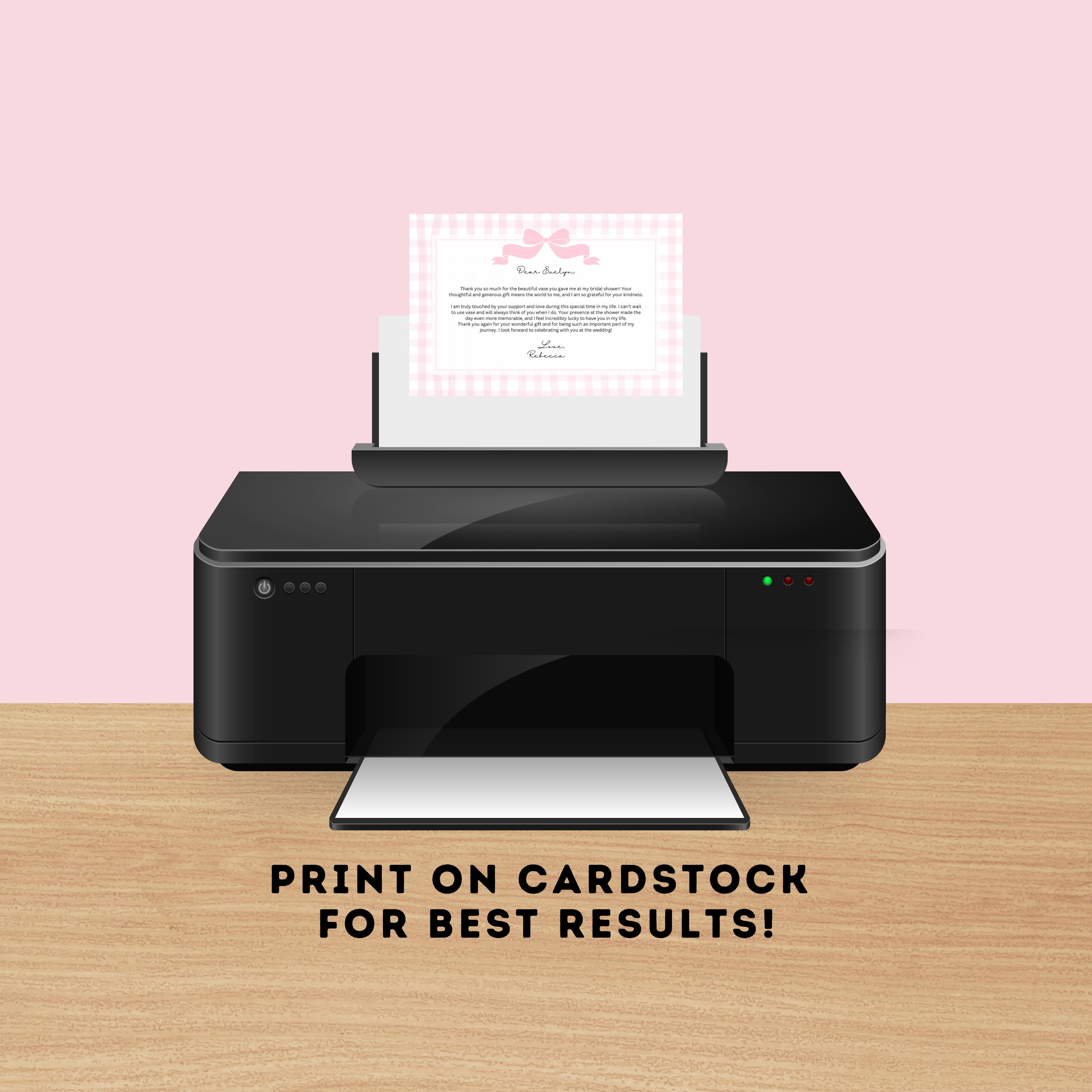 Editable Coquette Thank You Cards for Bridal Shower, Baby Shower ...