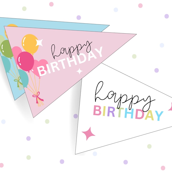 Birthday Pennant - Etsy
