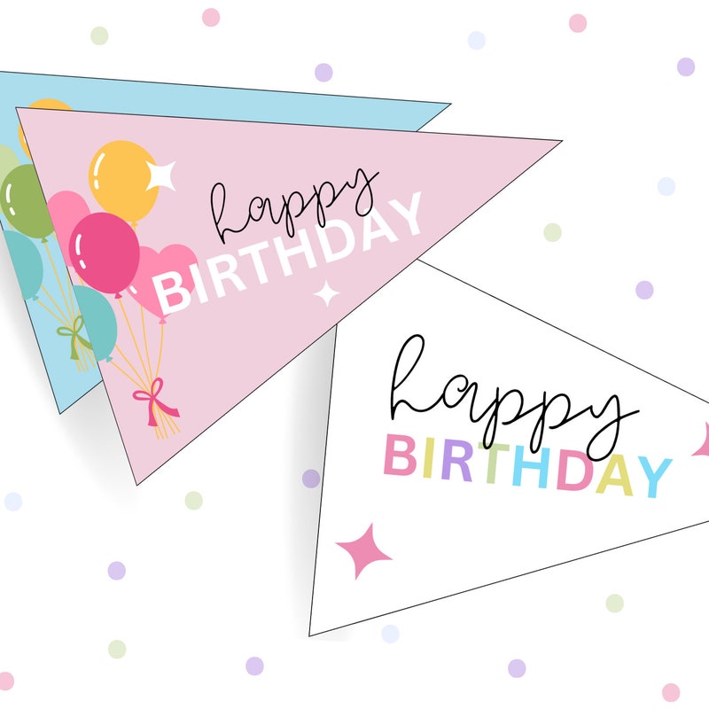 Birthday Pennant Banner - Etsy