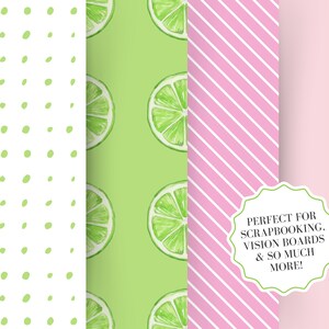 Instant Download Margarita Theme Digital Paper, Seamless Designs | Lime ...