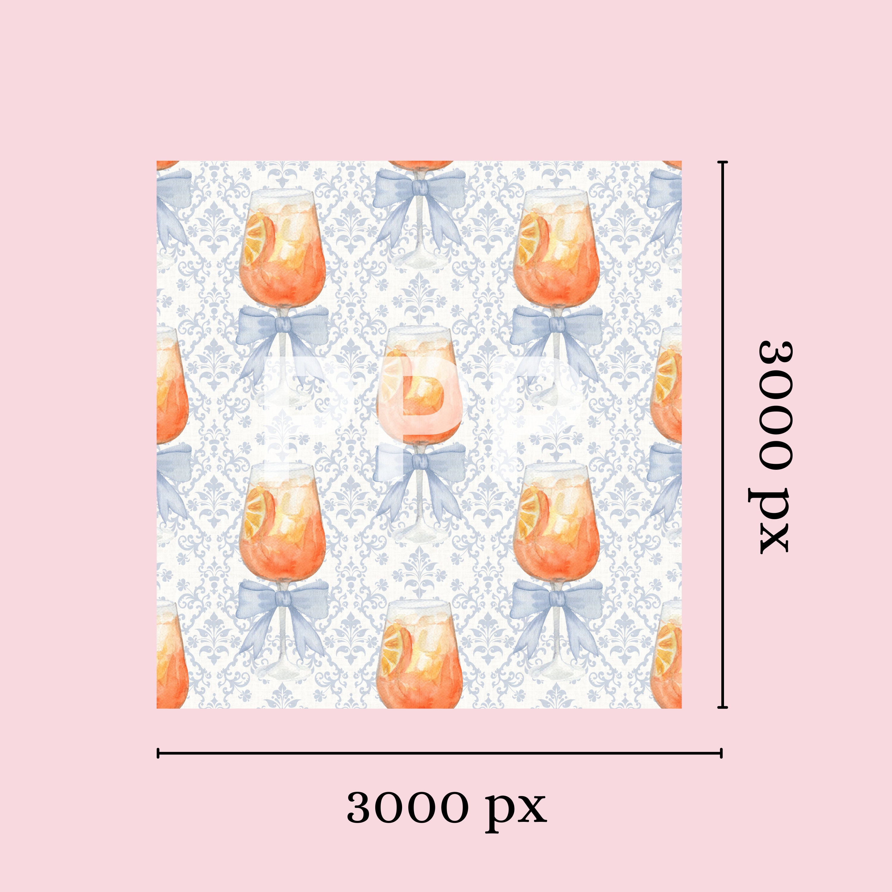 Seamless Aperol Spritz Pattern Instant Download, Digital Paper, Design ...