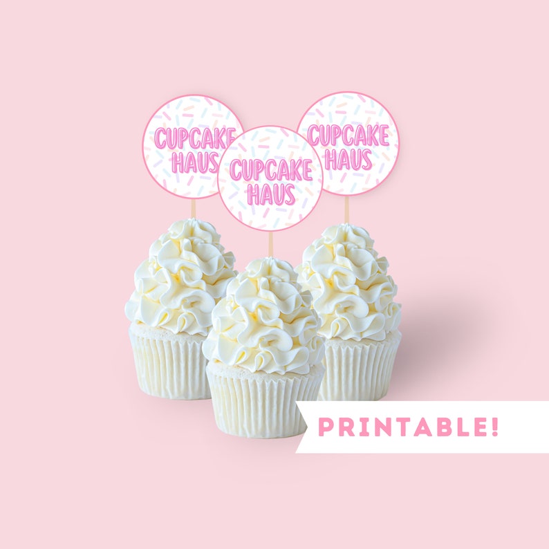 Custom Logo Cupcake Toppers | Company Logo Cupcake Topper Template ...