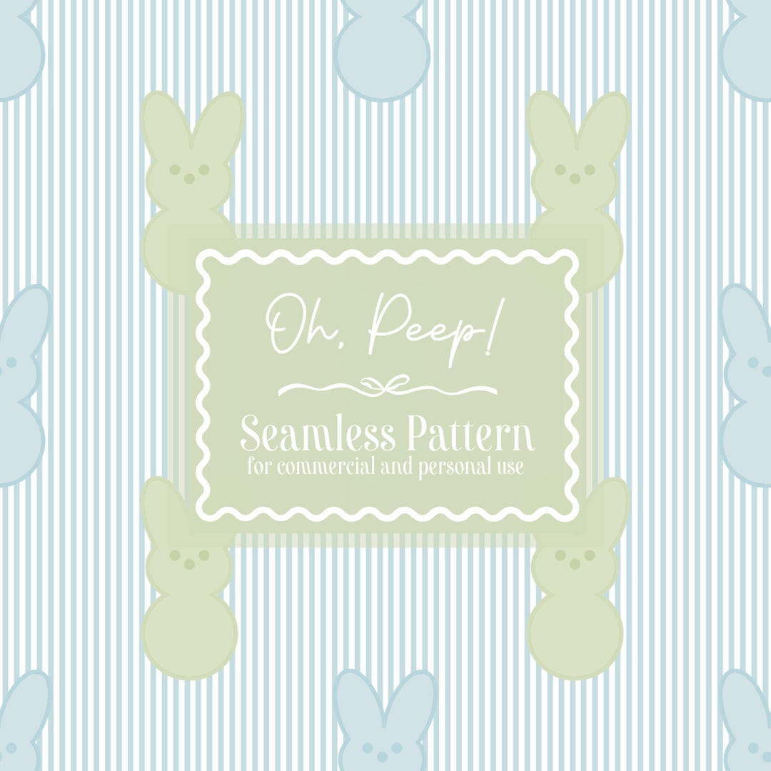 Seamless Easter Peep Pattern | Spring, Grand Millennial, Preppy ...