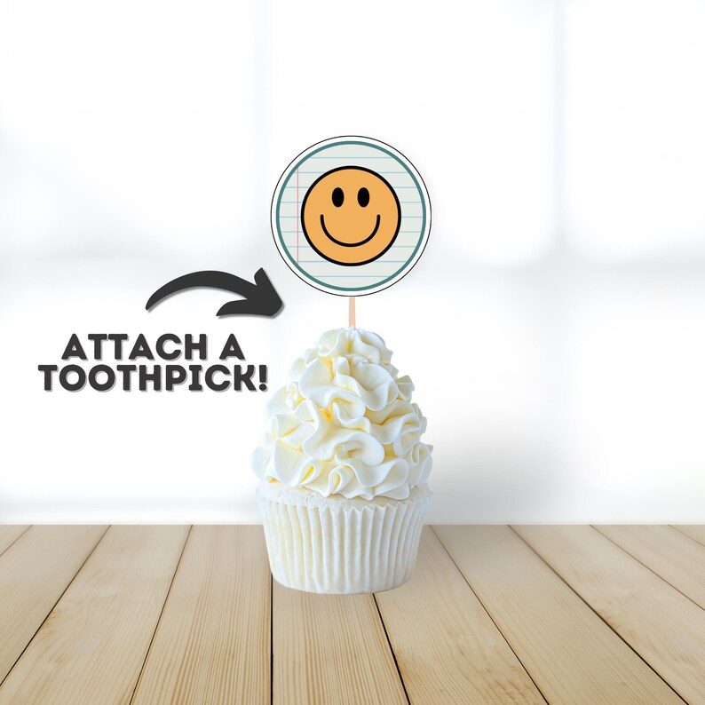 Printable First Day of School Cupcake Toppers | Back to School Party ...