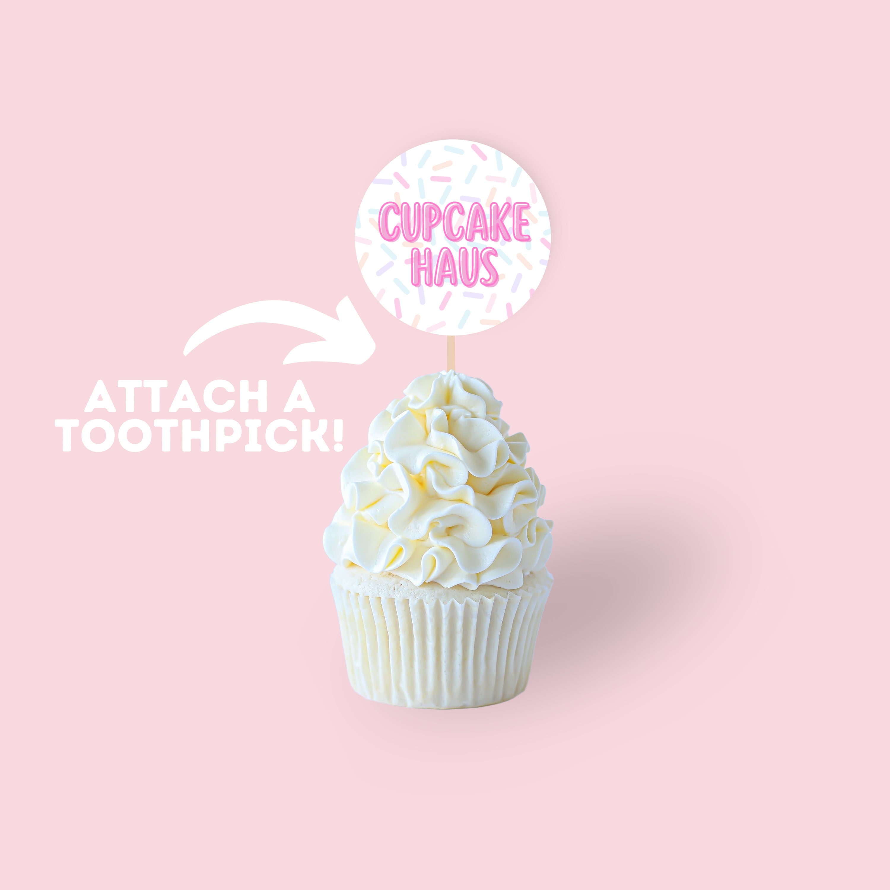 Custom Logo Cupcake Toppers Company Logo Cupcake Topper Template School ...