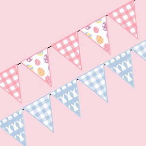 Colorful Easter Printable Banner and Garland Instant Download Patterned ...