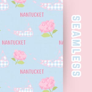 Seamless Nantucket Island Pattern | Instant Download, Digital Paper for ...