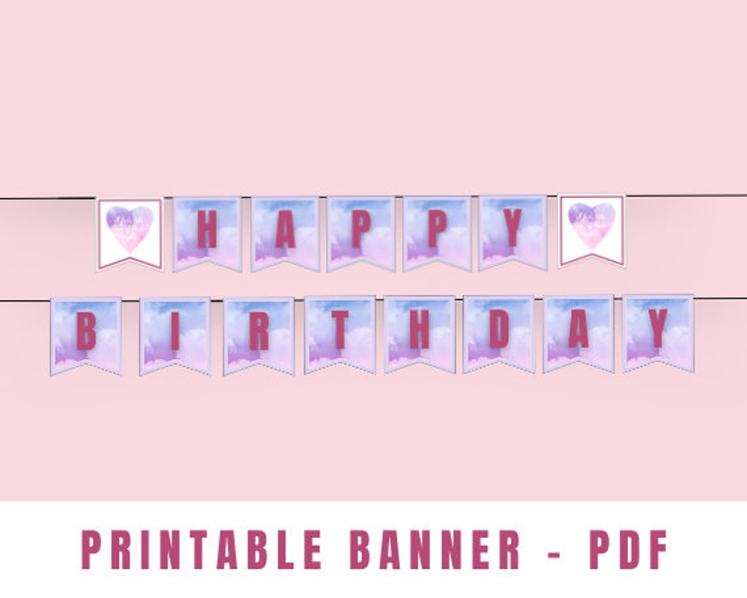 Printable Taylor Swift Lover Happy Birthday Banner Swiftie Birthday ...