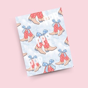Seamless Patriotic Coquette Bow and Boots Pattern | 4th of July ...