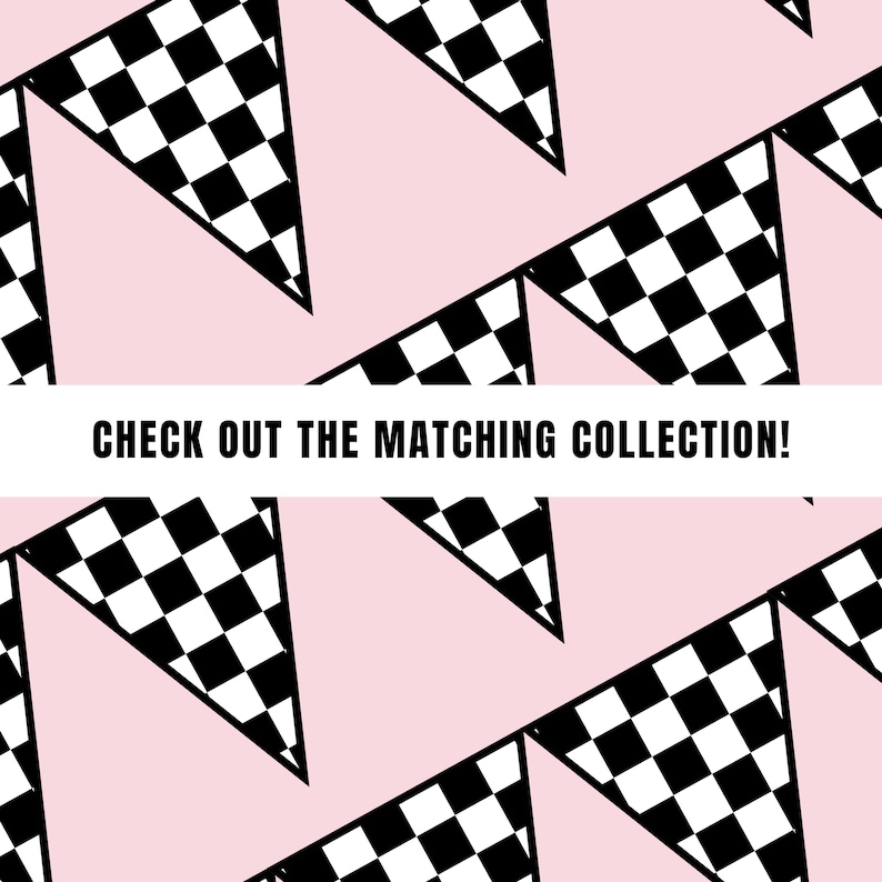 Printable Black Checkered Food Labels, Name and Table Cards | Fast One ...